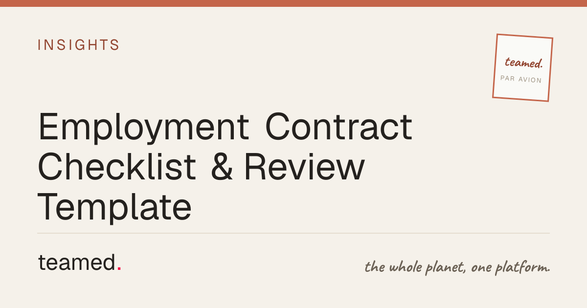 Employment Contract Checklist & Review Template | teamed.